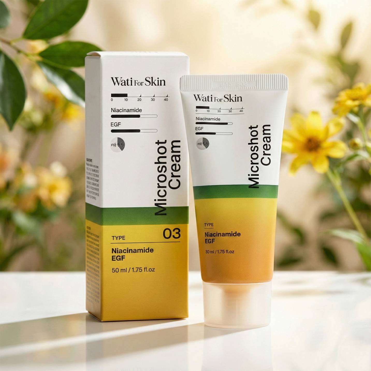 Wati For Skin Niacinamide EGF Micro spicule Cream – 50ml – Korean Mart